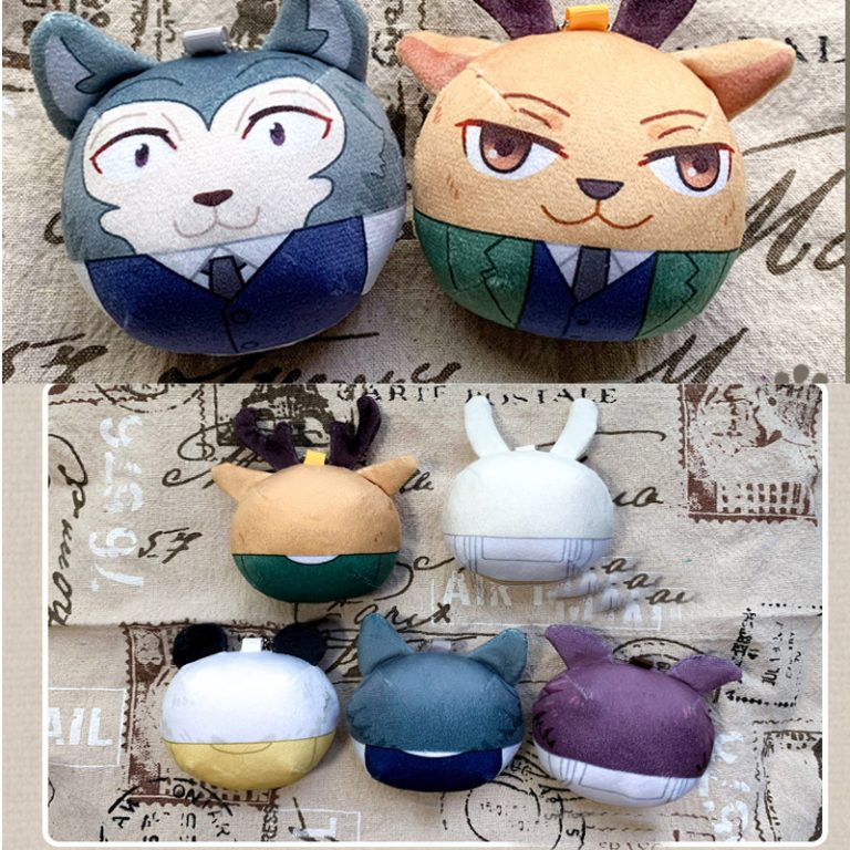 Japanese Anime Beastars Haru Legosi Wolf Gouhin Panda Plush Keychain ...