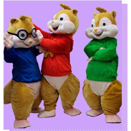 Alvin And The Chipmunks Mascot Costume Cosplay Anime Clothes Theme ...