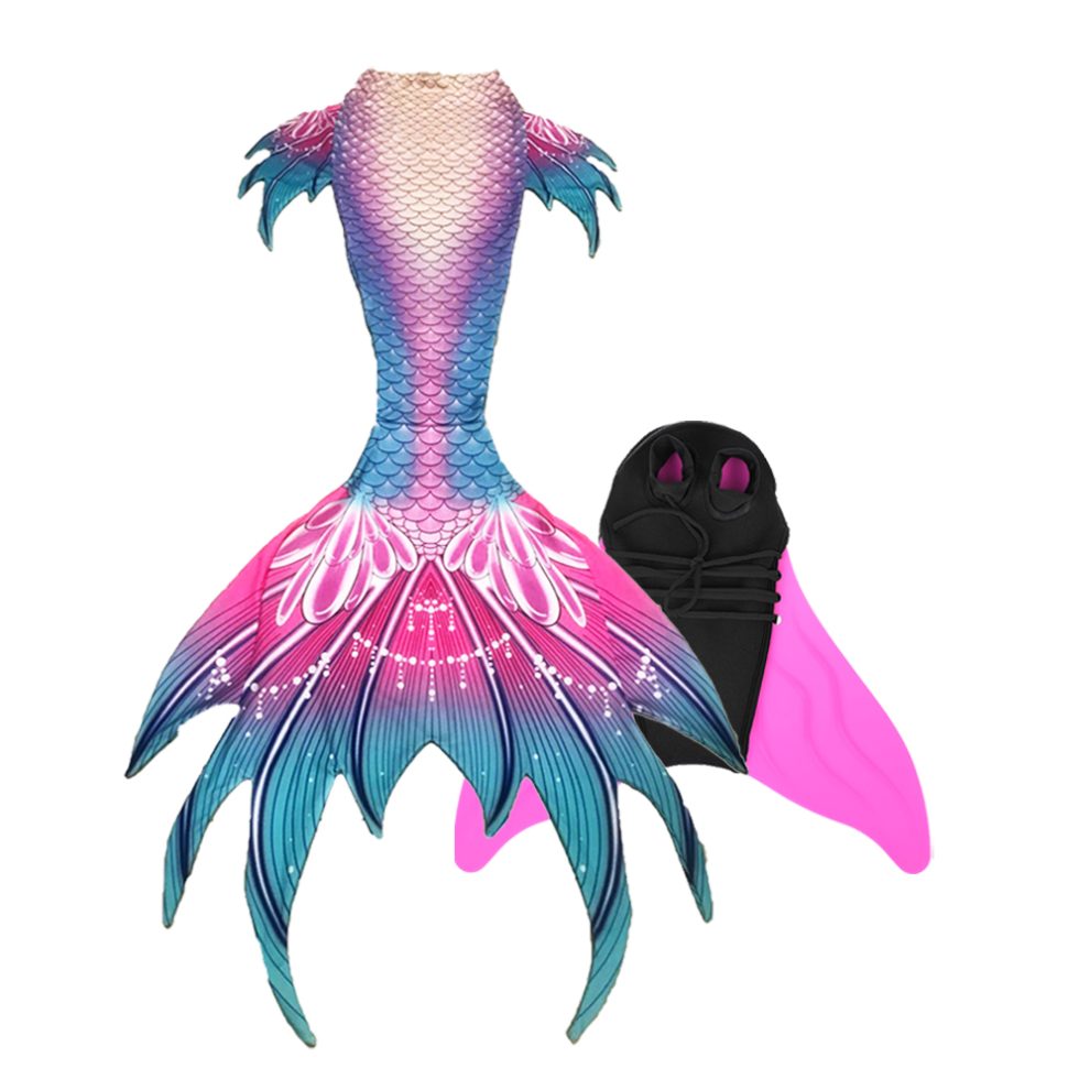 Mermaid Tail For Swimming Swimsuit And Fins Tails Monofin Adult Kids ...