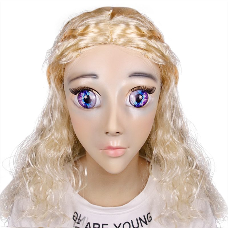 Cosmask Female Blue-eyes Mask Latex Realistic Human Skin Masks ...