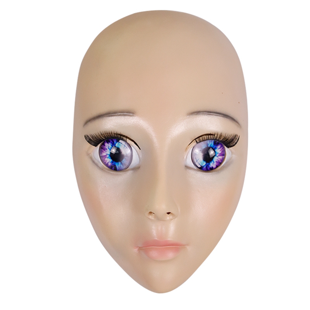 Cosmask Female Blue-eyes Mask Latex Realistic Human Skin Masks ...
