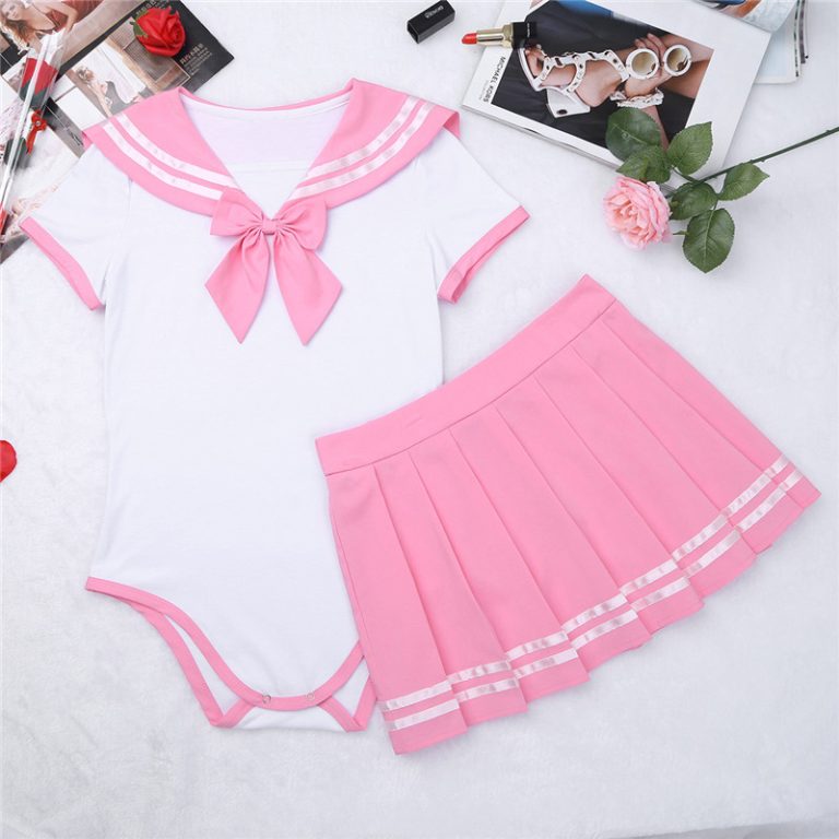 Yizyif Sexy Cosplay Abdl Adult Baby Romper Women Skirt Suit Schoolgirl ...