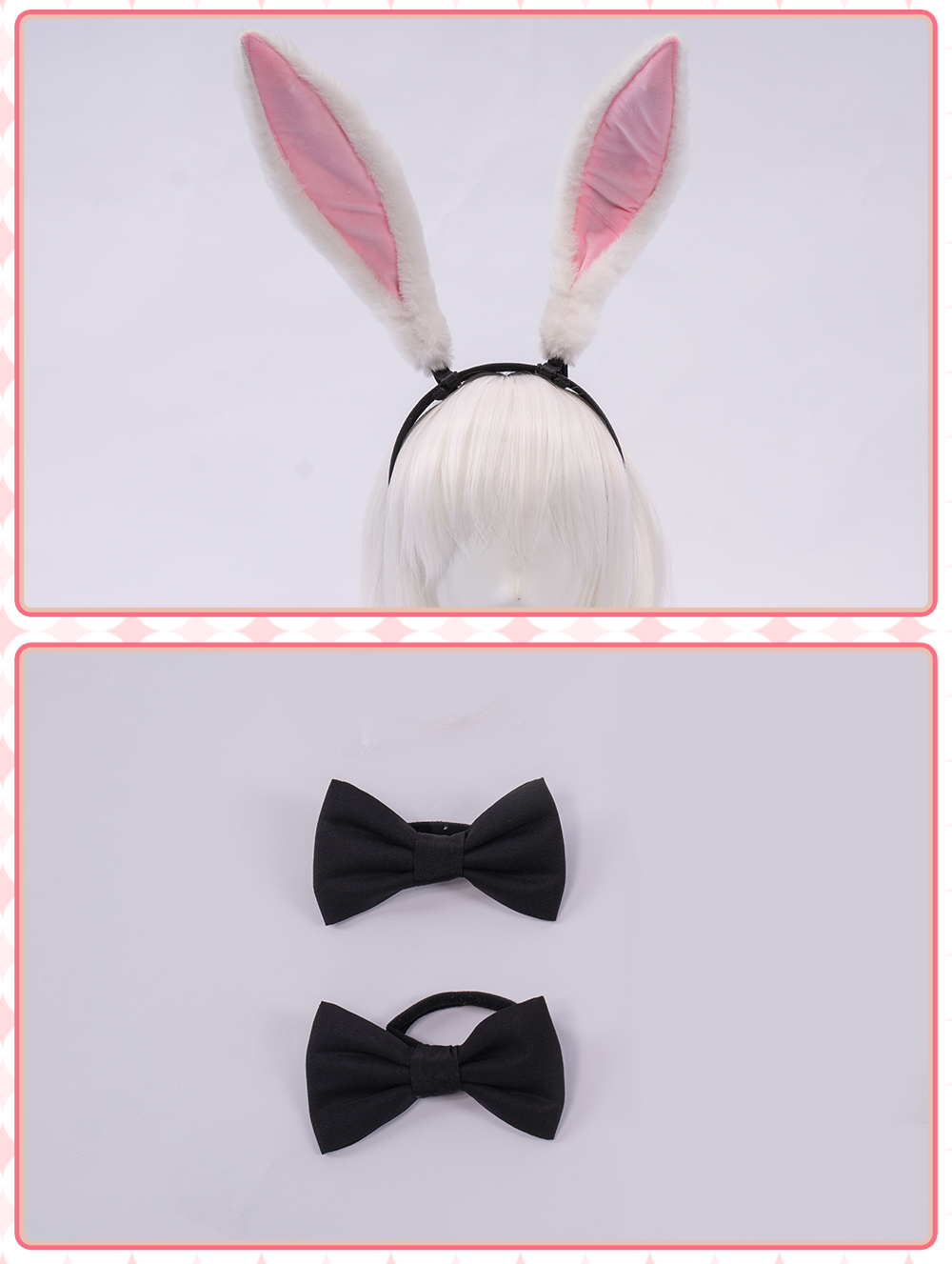 Uwowo Bunny Cosplay Costume Sexy Bodysuit Pink Cute Rabbit Binding ...