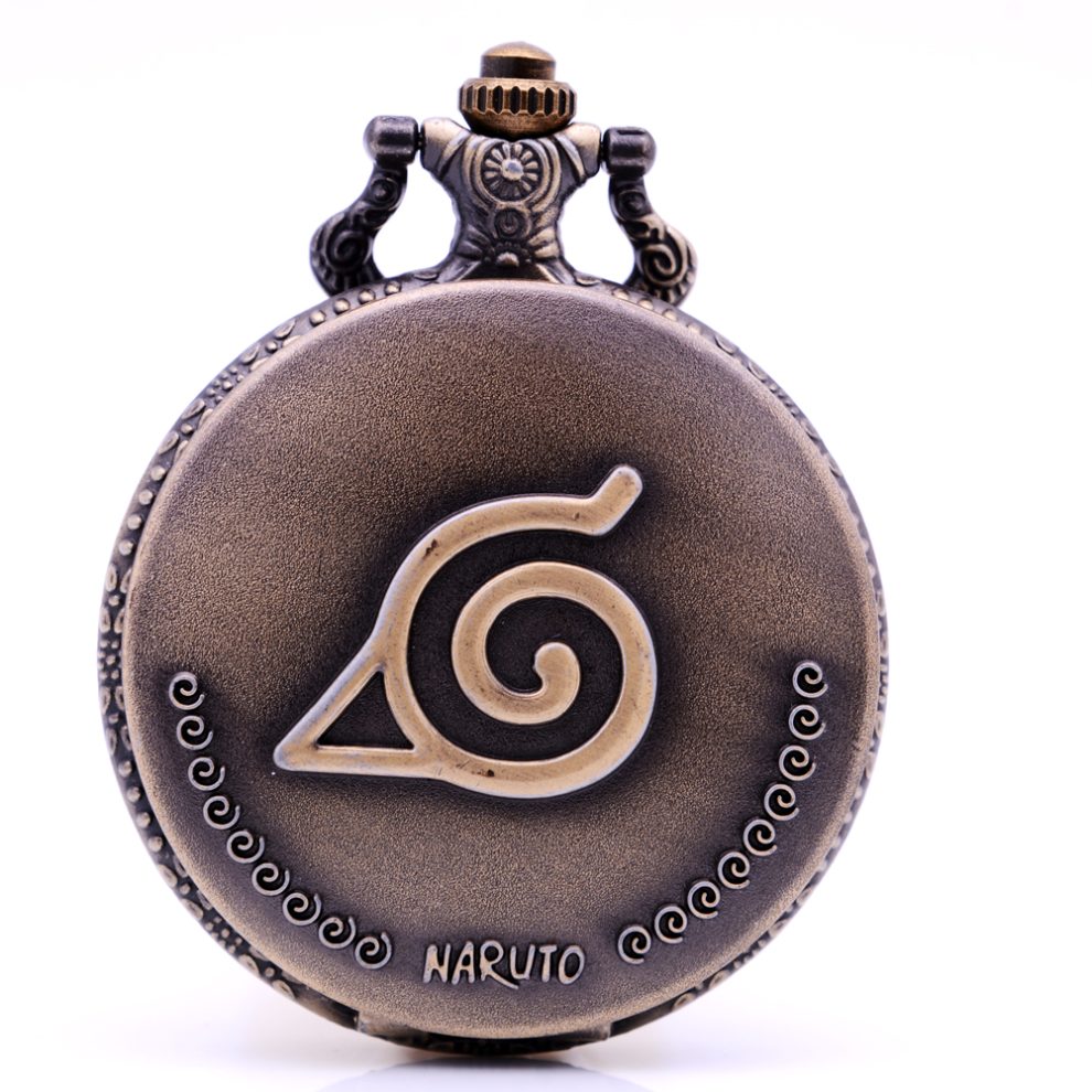 Naruto Konoha Ninja Village Mens Boys Girls Quartz Pocket Watch Cosplay ...