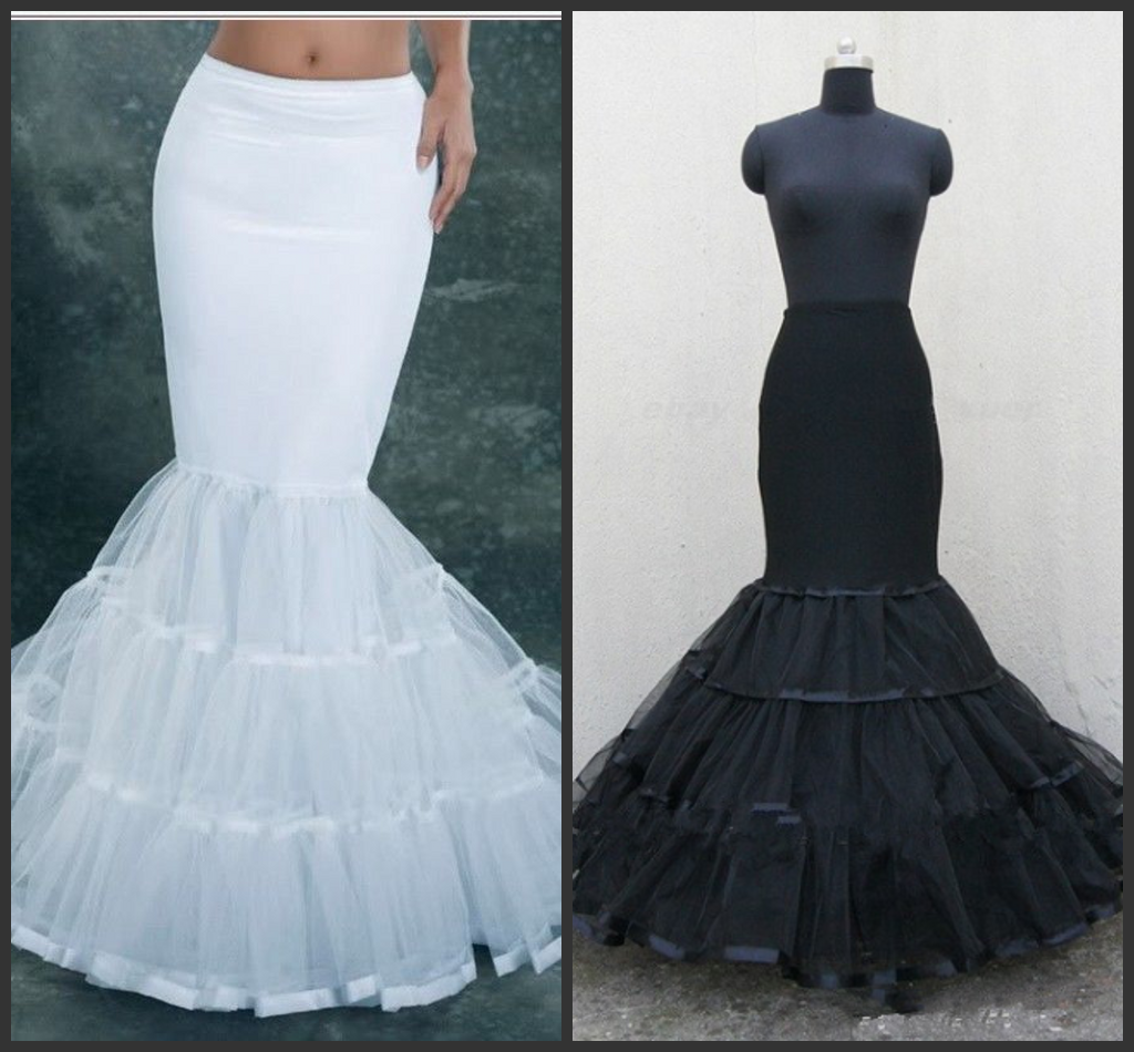 Plus Size Vintage Ball Gown Mermaid Petticoat Wedding Dress White Hoops ...
