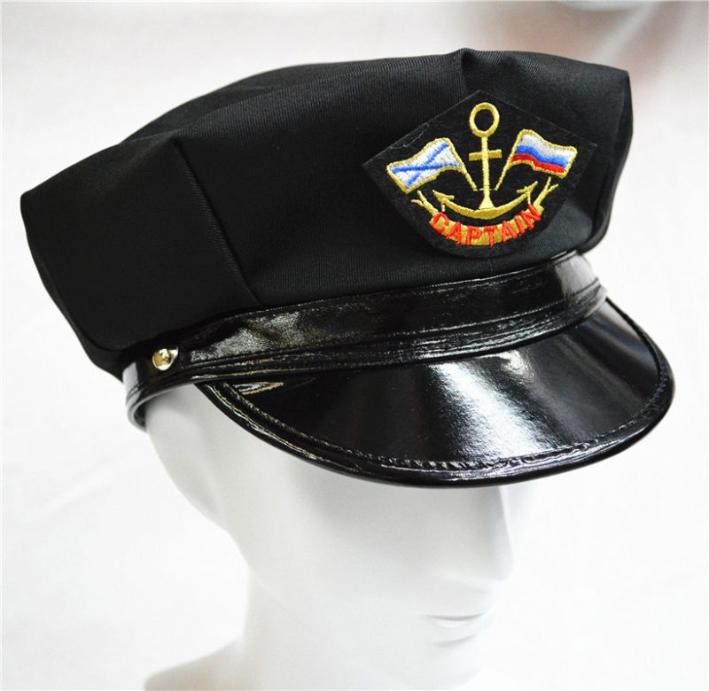 Costume Caps Police Hat Performance Uniform Black Octagonal Cap Wheat ...