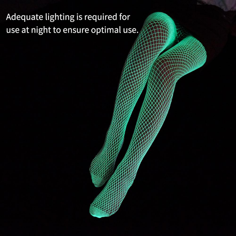 Womens Glow Fishnet Stockings For Halloween Christmas Valentines Day ...