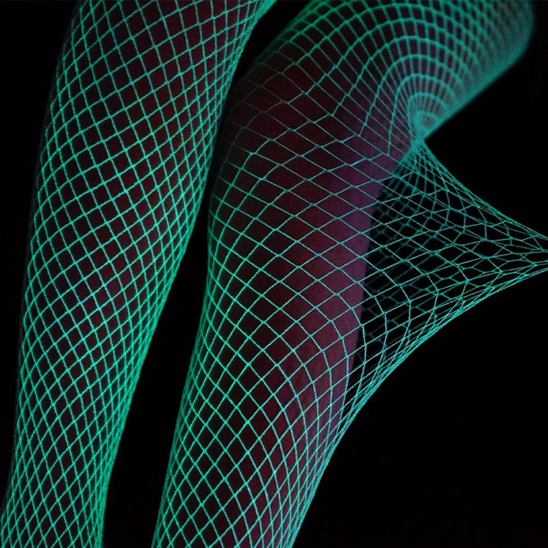 Womens Glow Fishnet Stockings For Halloween Christmas Valentines Day ...